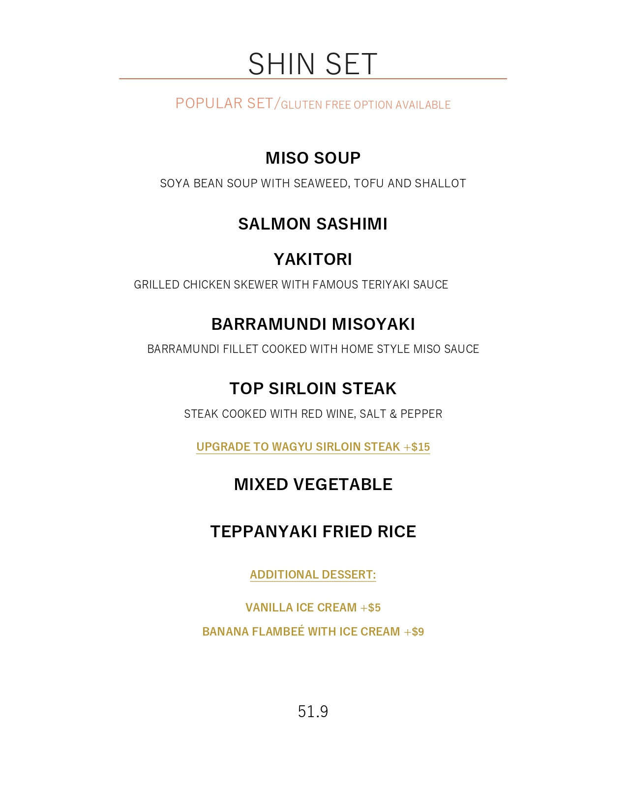 Teppanyaki – Shin Sen Teppanyaki Restaurant