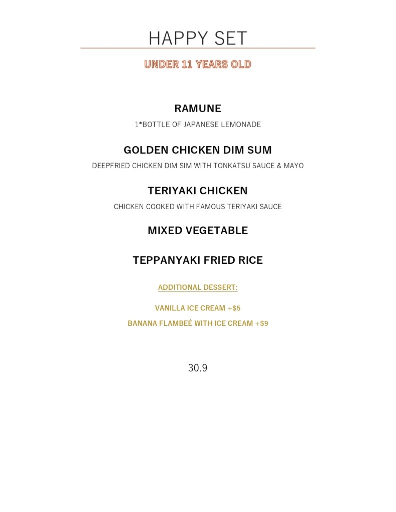 Teppanyaki – Shin Sen Teppanyaki Restaurant